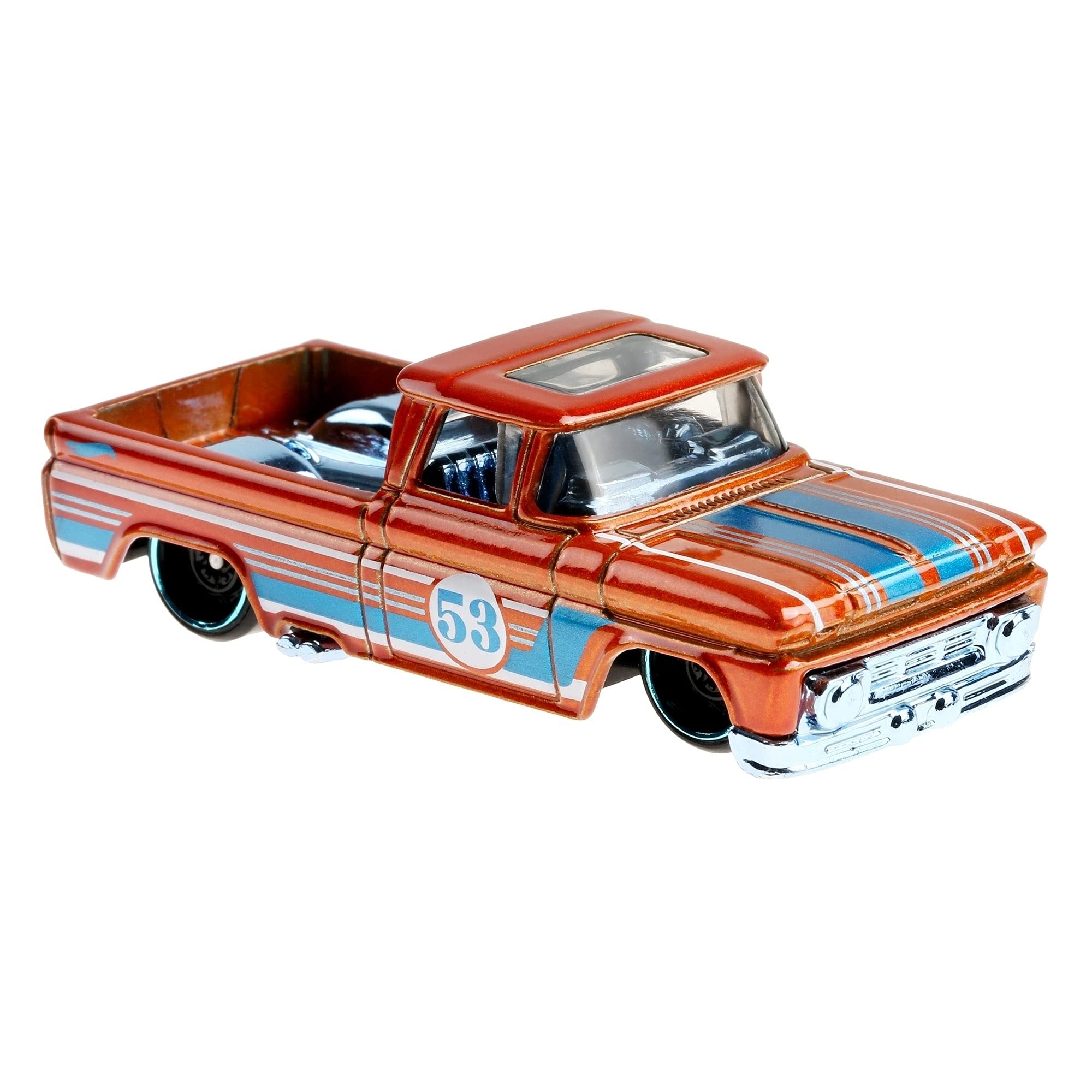 Hot Wheels Orange & Blue 53rd Anniversary Custom '62 Chevy Pickup Truck ...