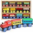 Amazon.com: Wooden Train Set 12 PCS - Train Toys Magnetic Set Includes ...