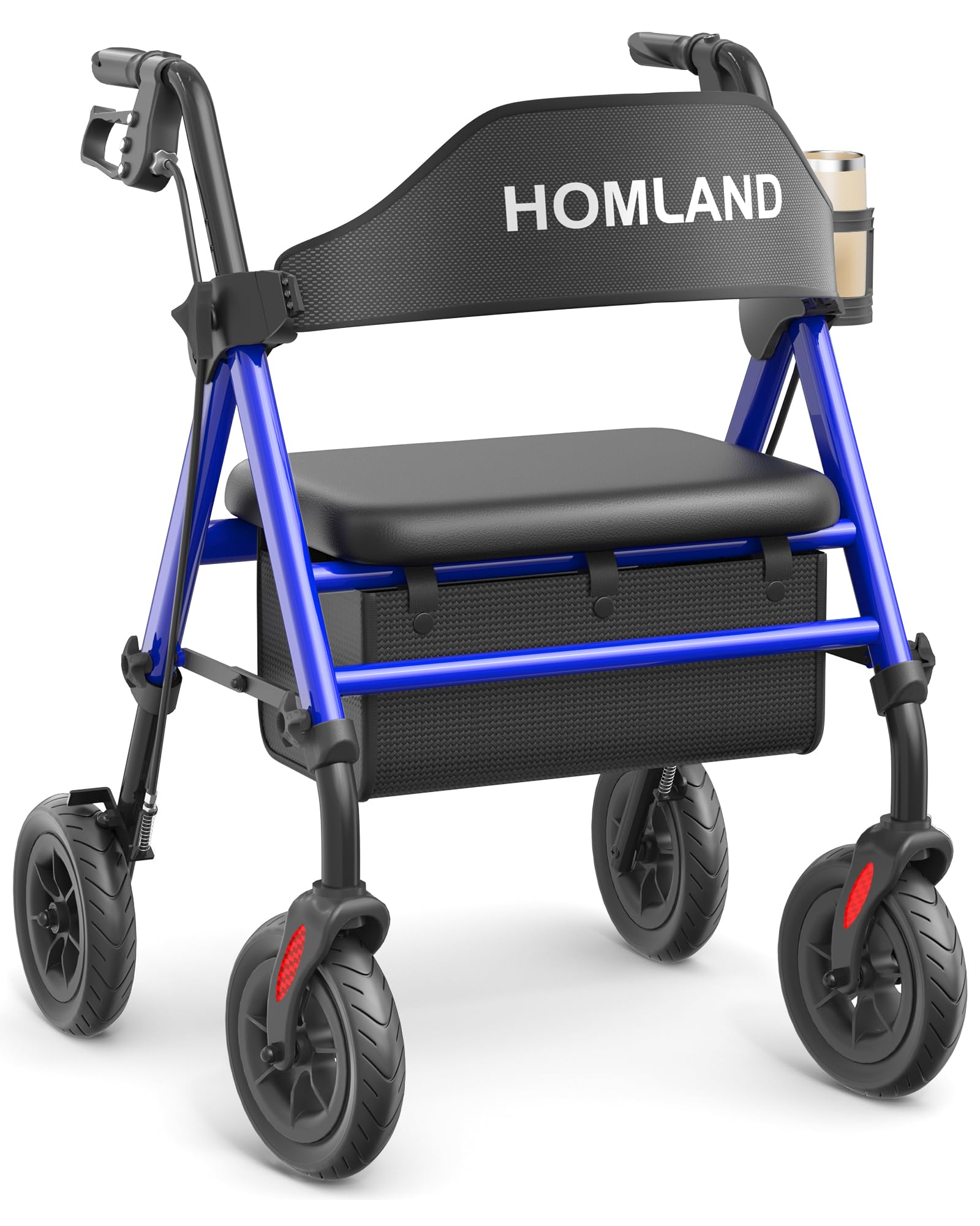HOMLAND Walkers for Seniors with Seat, Foldable Rollator Walker ...