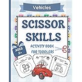 Cut and Paste Car Coloring Book Ages 2-5: Scissor Skills to Color, Cut ...