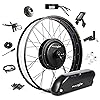 EBIKELING Waterproof Ebike Conversion Kit with Battery 26" Fat Tire Direct Drive Front or Rear ...