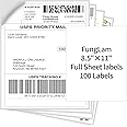 Amazon.com : Full Sheet Sticker Paper, Full Page Sticker Labels 8.5” x ...