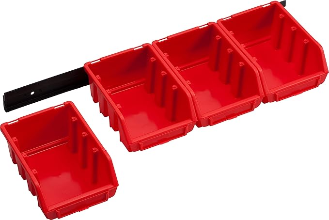 Meister Lagersichtboxen - Größe 2 - Rot - 4 Stück - Inklusive ...