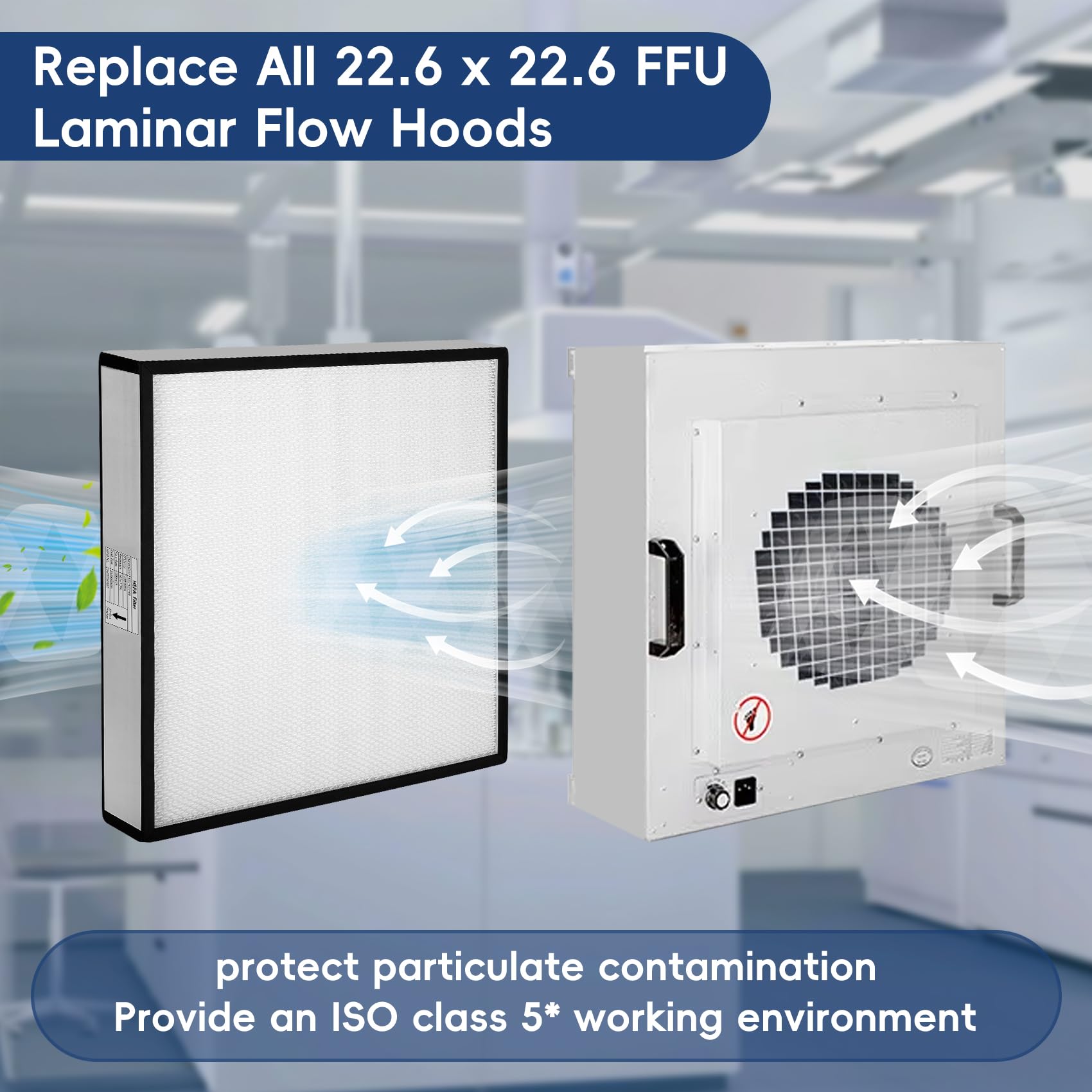 Laminar Flow Hood H14 HEPA Filter, FFU Laminar Flow Hood Filters For ...
