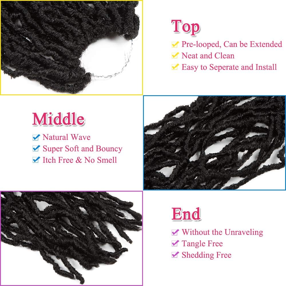 Style Icon Nu Locs Crochet Hair 6 Bundles Faux Locs Crochet Hair 18 ...