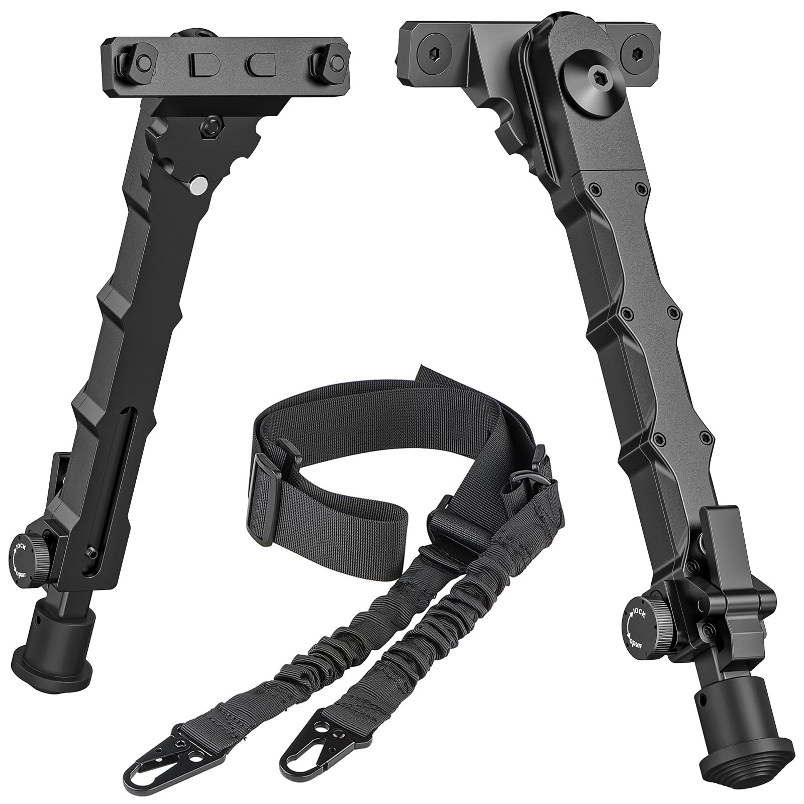 CVLIFE 7.5-9 Inches Rifle Bipod Compatible with M-Rail Bipod with Two Point Rifle Sling for ...