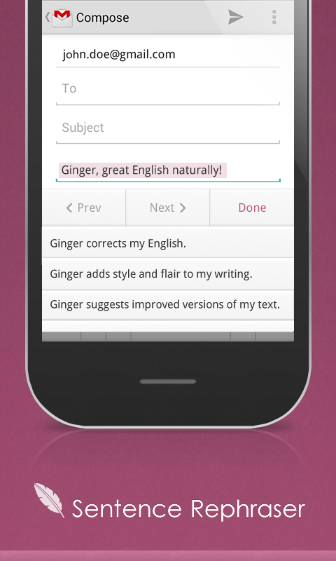 Ginger Keyboard - Perfect Text Free:Amazon.de:Appstore for Android