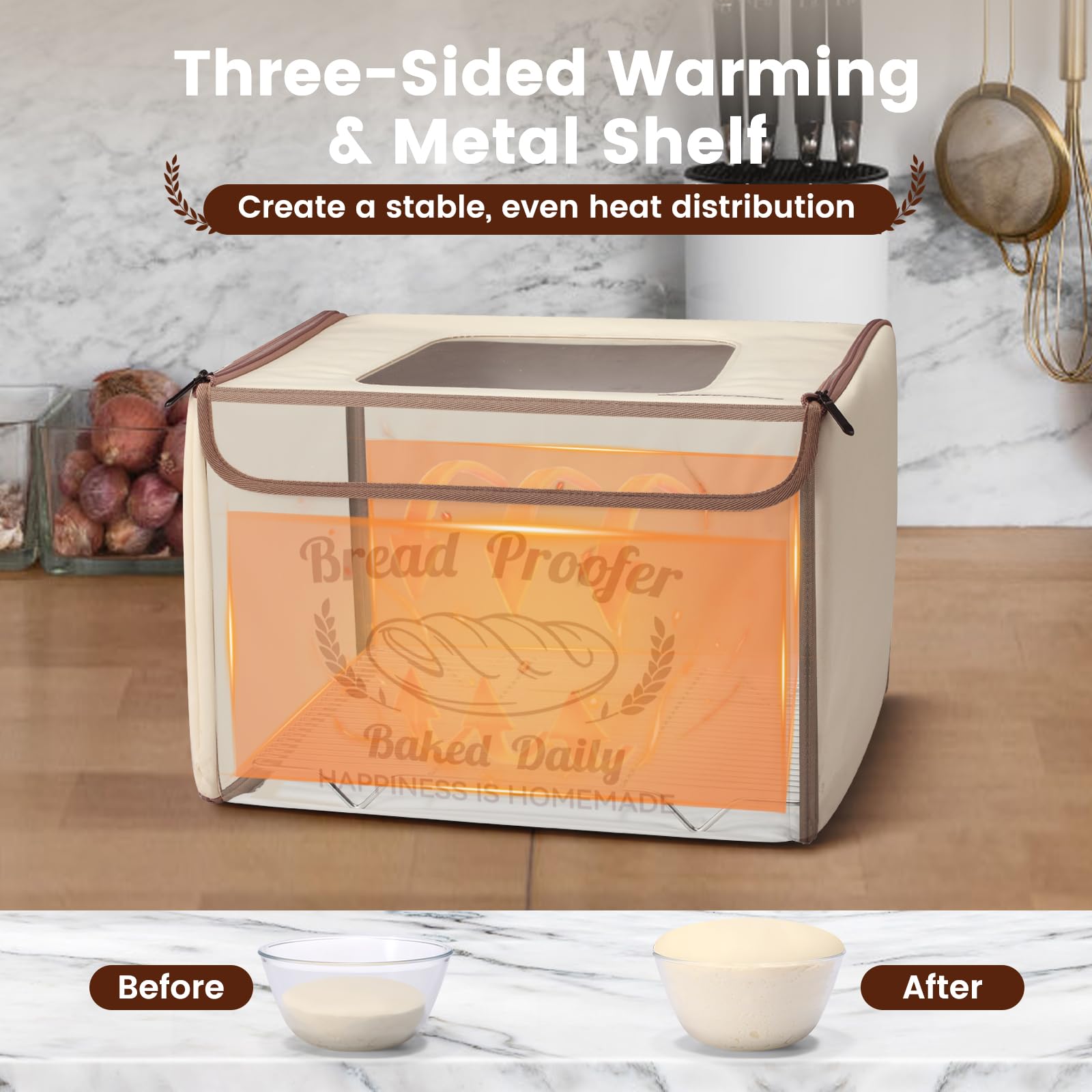 Mua GIYUDOT Folding Bread Proofing Box with 50-113℉ Temp Control & 48H ...