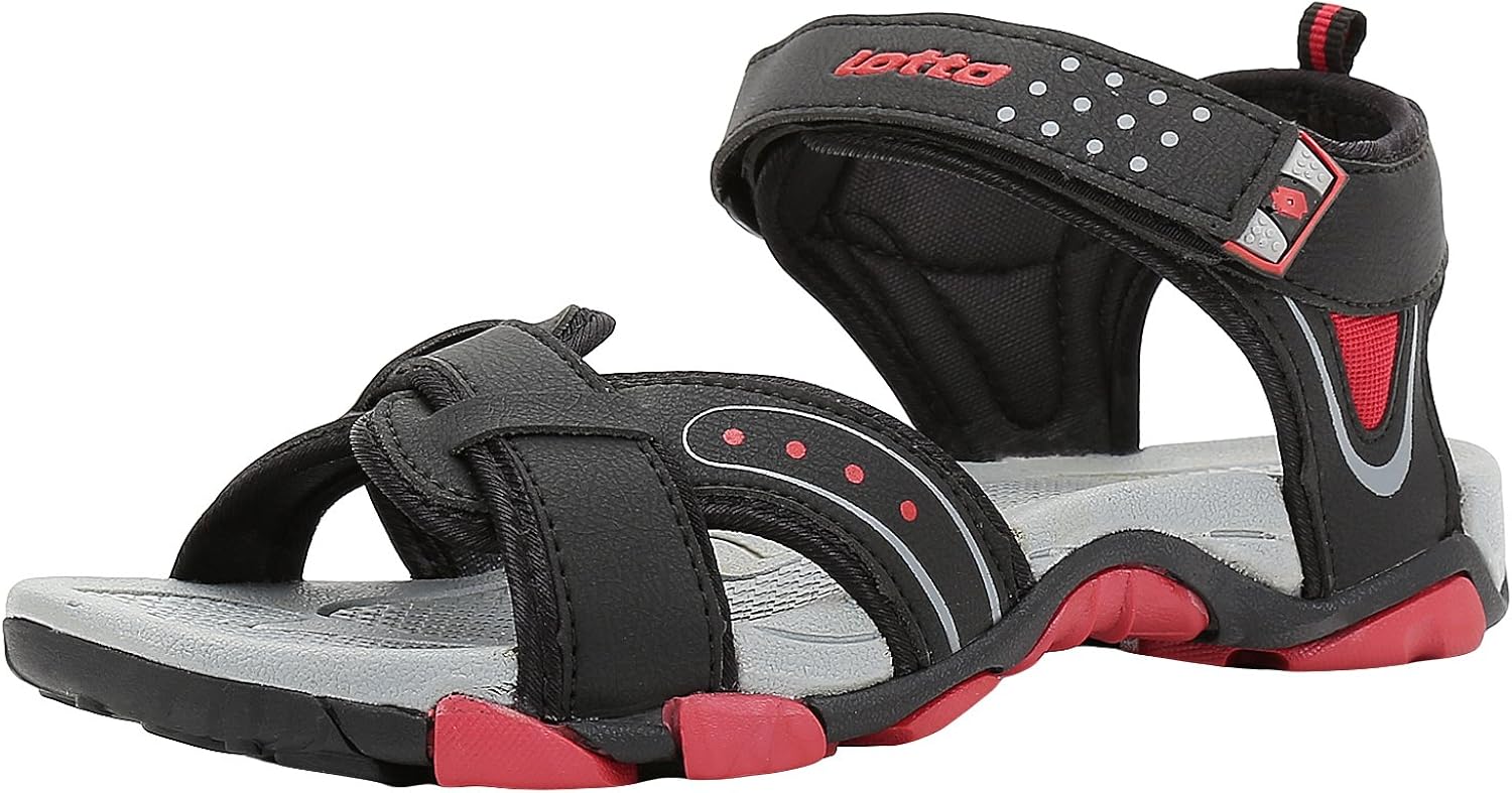Lotto Men's Grey Red Sandals and Floaters - 9 UK/India (43 EU): Buy ...