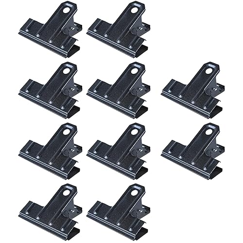 Z ZICOME Matte Black Large Metal Bulldog Clips Paper Clamps for Chip ...