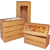Amazon.com: qiqee 50 Packs Deep Blue Cookie Box with Window 12x5.5x2.5 ...