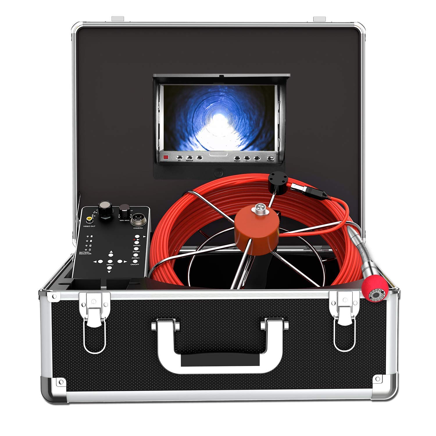 Pipe Inspection Camera with Distance Counter, 30M DVR Sewer Camera ...
