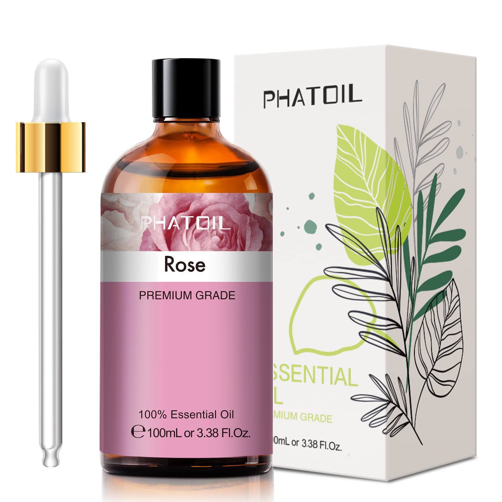 Mua 3.38FL.OZ Rose Essential Oil with Glass Dropper, for Aromatherapy ...