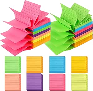 Amazon.com : 24 Pack Pop Up Sticky Notes 3x3，Lined Sticky Notes ...