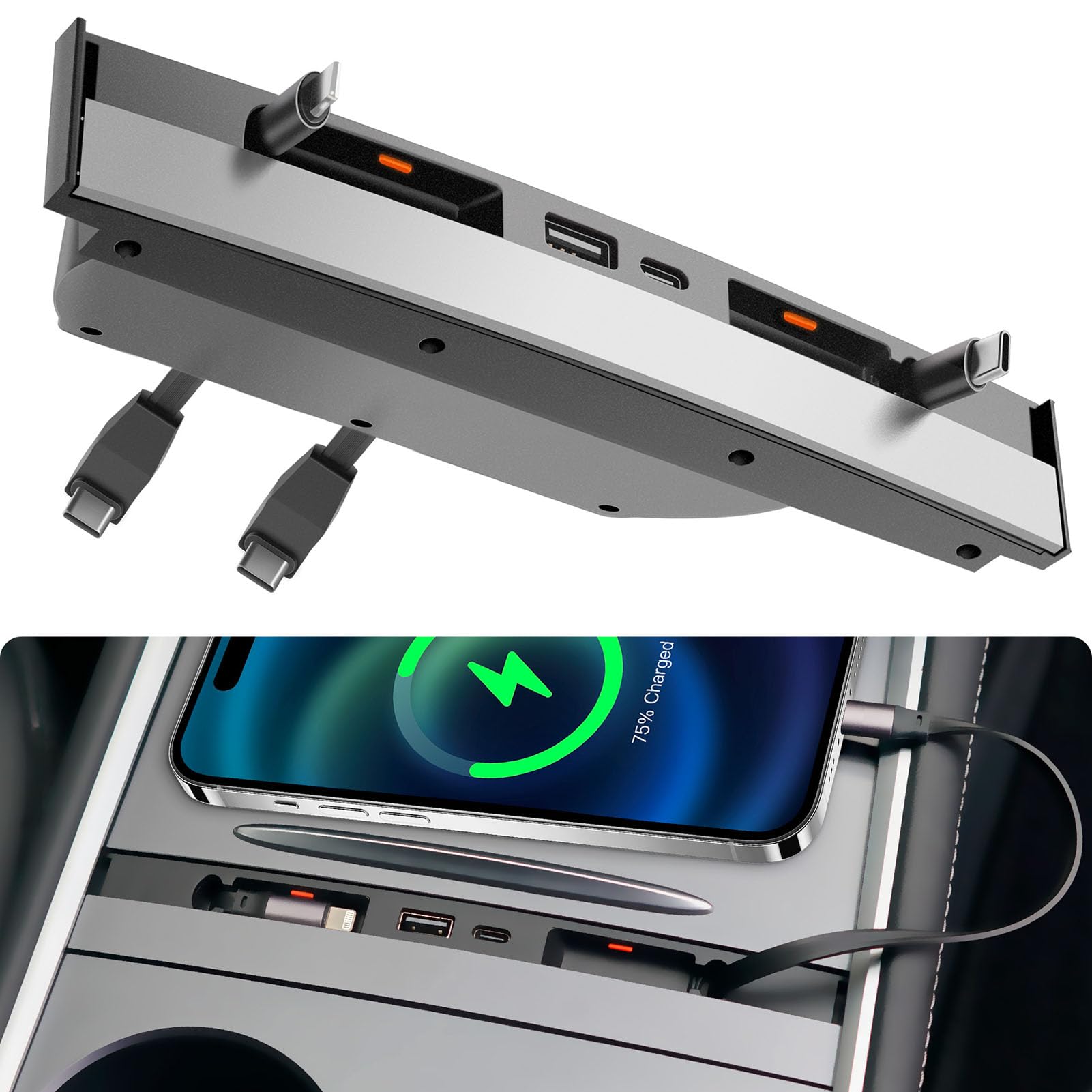 USB Hub Docking Station for Tesla Model Y & Model 3 Central Control ...