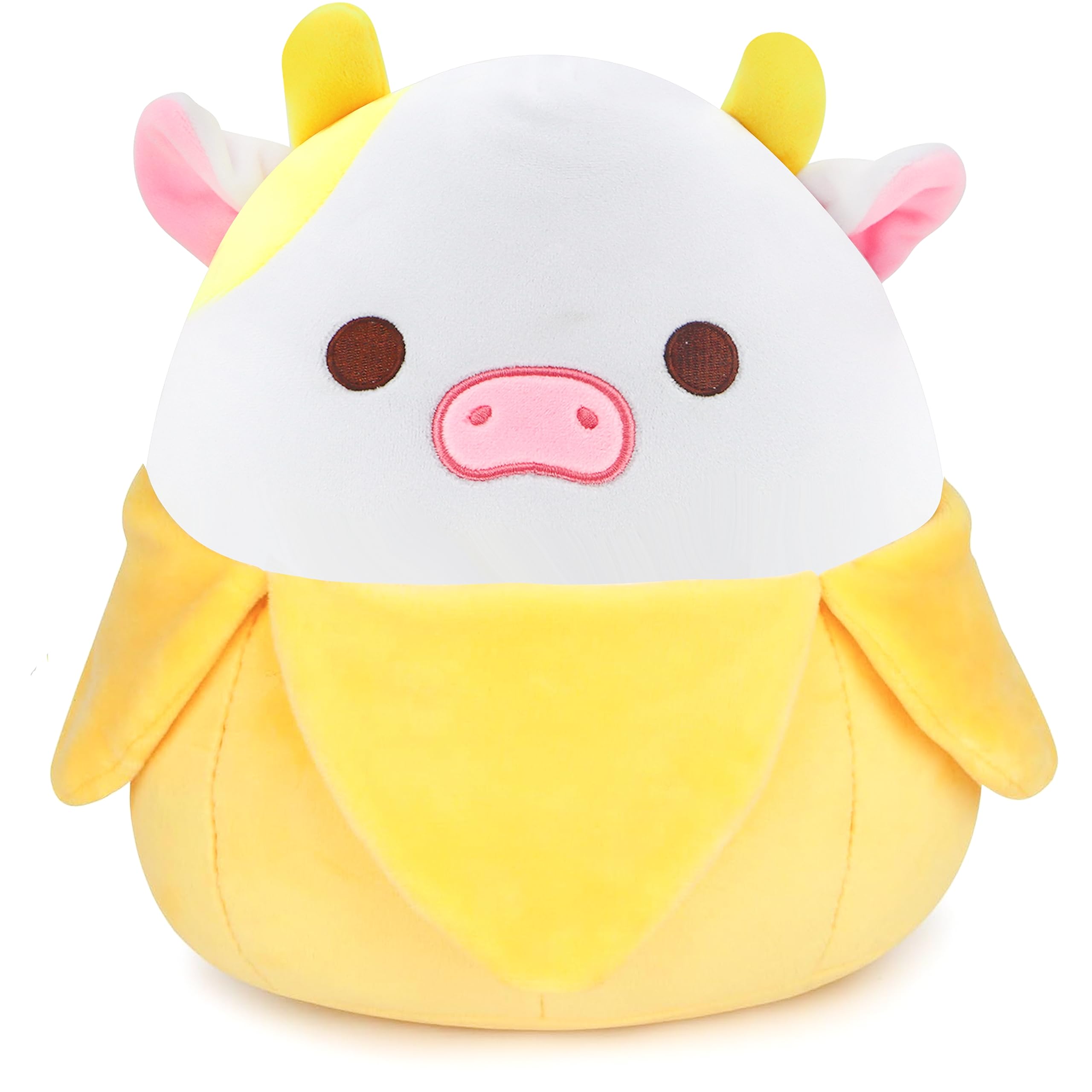 LXSLFY 11inch Cute Banana Cow Plush, Cow Stuffed Animals Kawaii Cow ...