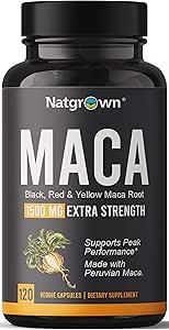 Amazon.com: Organic Maca Root Powder Capsules 1500 mg with Black + Red ...