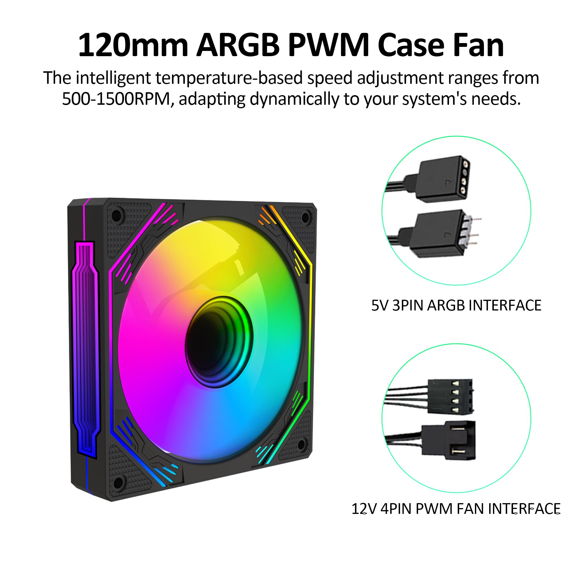 Mua PANO-MOUNTS 120mm ARGB Fan Infinity Mirror Reverse Airflow 5V 3Pin ...