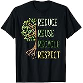 Amazon.com: Earth Day Shirt Reduce Reuse Recycle Environmental Ecology T-Shirt : Clothing, Shoes ...