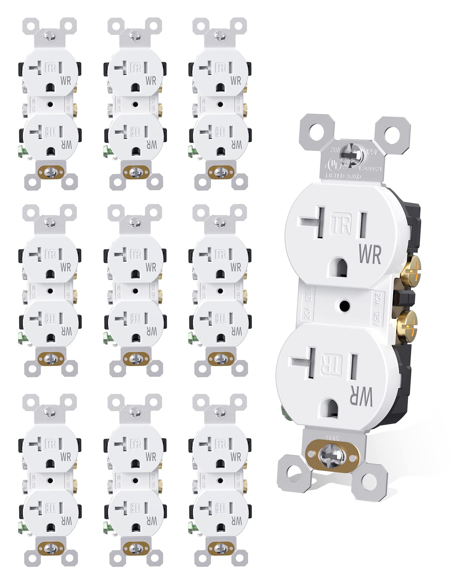 AIDA 20 Amps Outlets Duplex Electrical Receptacle Outlets,Weather ...