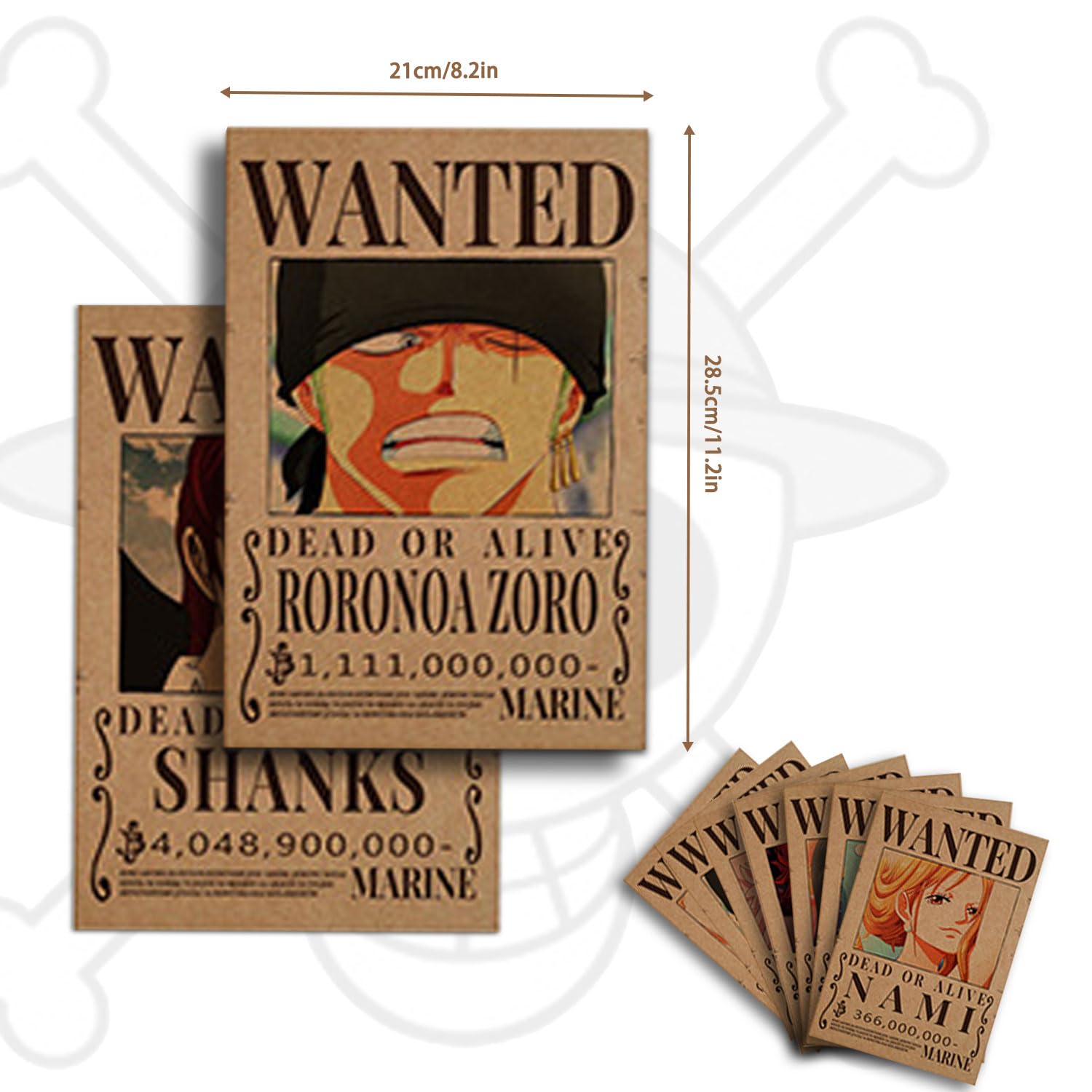 Mua One Piece Wanted Bounty Poster, 22 pcs One Piece Retro Poster, One ...