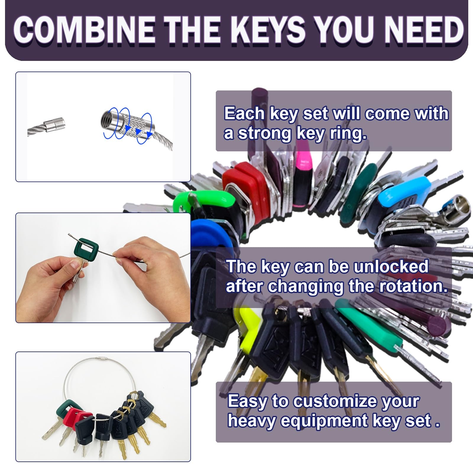 Mua 77 Equipment Master Keys, Heavy Construction Equipment Machiney Key ...