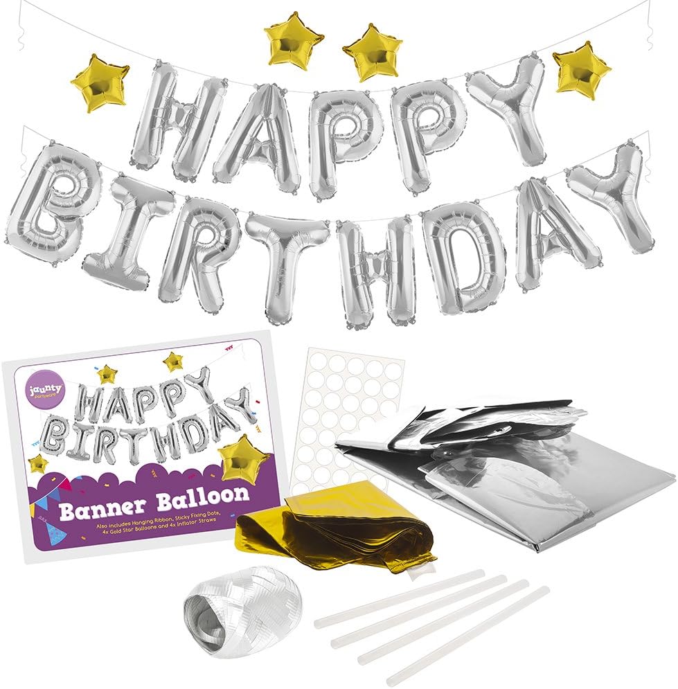 jaunty partyware Happy Birthday Banners Birthday Decoration Set | 16 ...