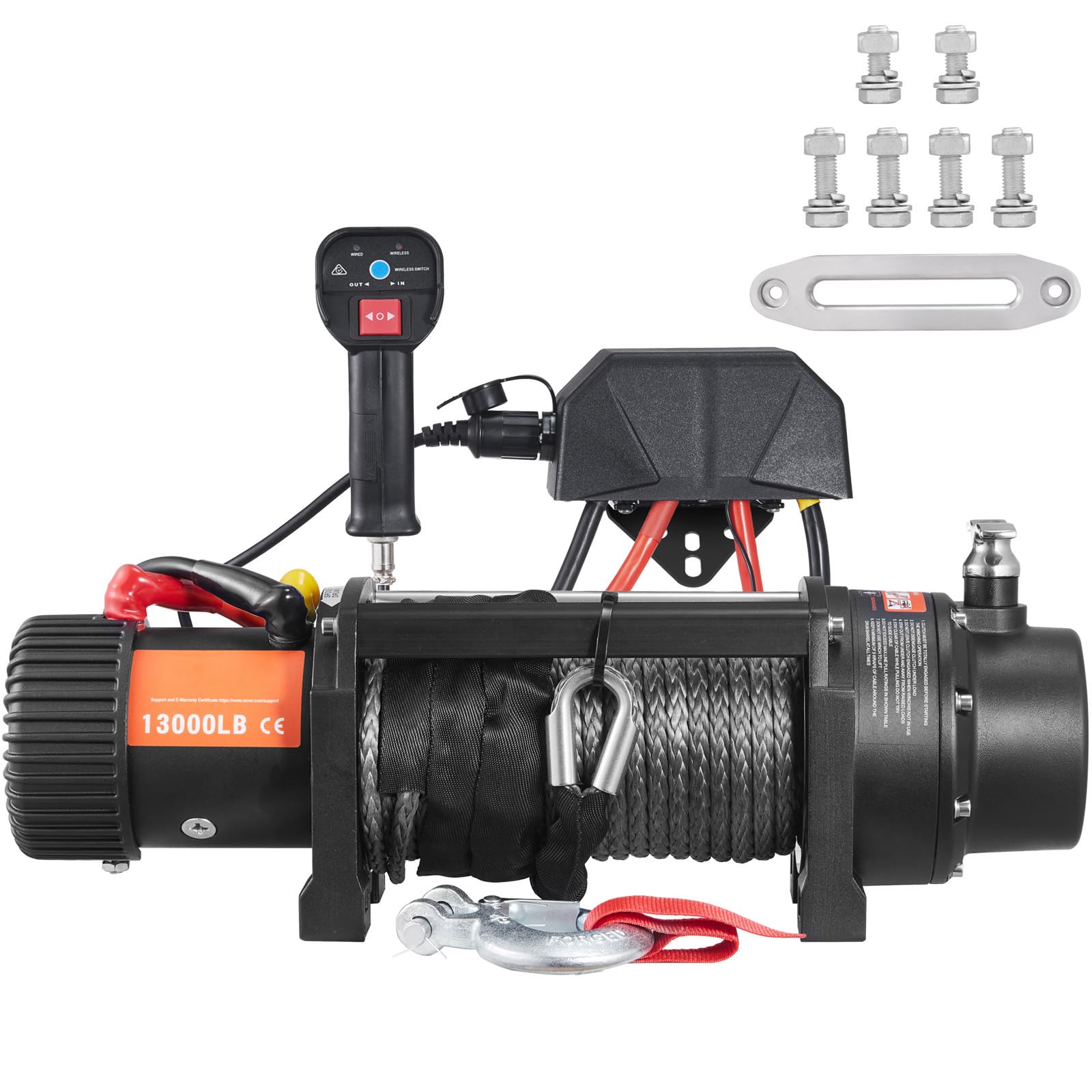 VEVOR Electric Winch 13000lb Load Truck Winch Compatible with Jeep ...