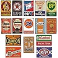 Amazon.com: C-kuaiter 15 Pieces Old Gas Oil Retro Signs,Decorative ...