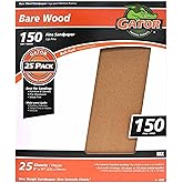 Gator 9" x 11" Emery Cloth Sanding Sheets, 150 Grit, 25 Pack - Abrasive ...