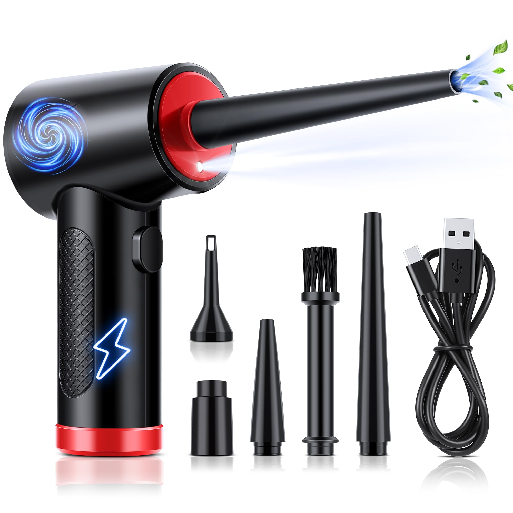 Compressed Air - Cordless Electric Air Duster, Reusable Canned Air for ...