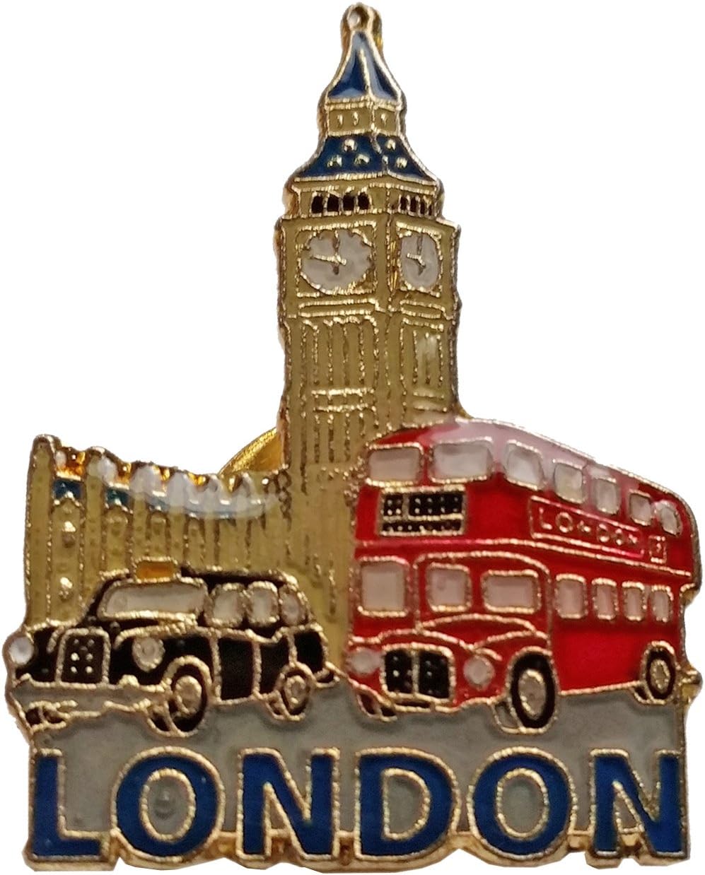British Bus, Taxi and Big Ben Lapel Pin Badge, London, England UK ...