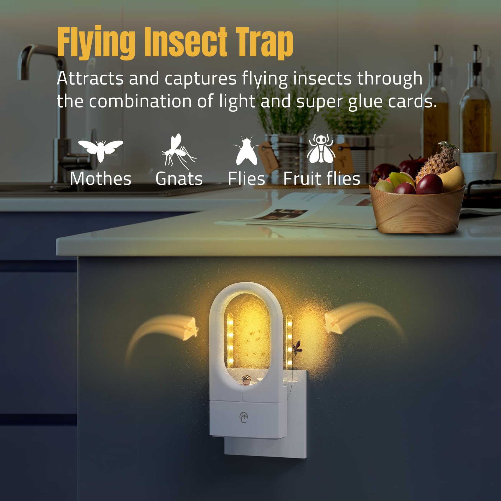 Mua ULTRABOT Indoor Flying Insect Trap, 2 Pack Gnat Glue Traps Plug-in ...