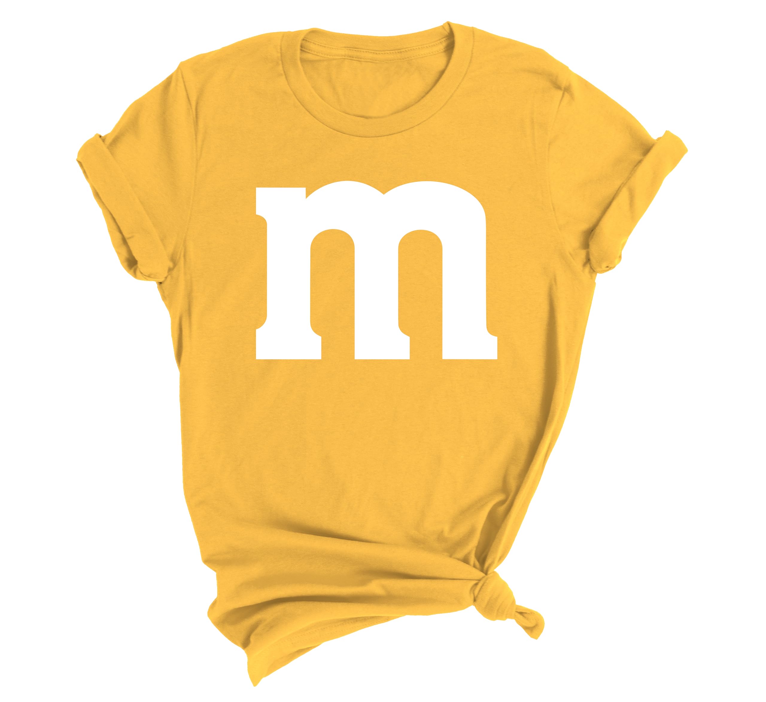 M Letter Funny Halloween Team Costume Design Gift Womens T-Shirt ...