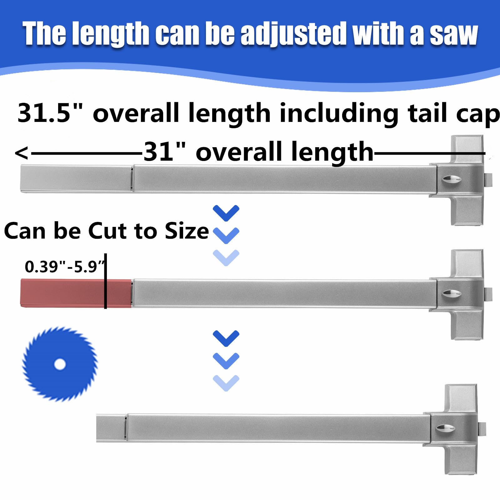 Mua suermany 31" Panic Bars for Exit Doors,Push Bar Panic Exit Device ...