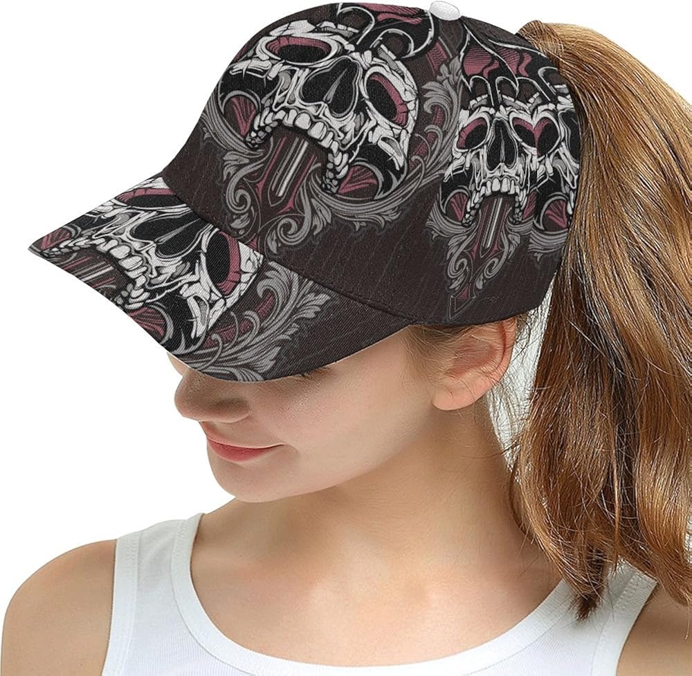 Lumos3DPrint Gothic Punk Skull Snapback Hat Baseball Cap at Amazon Men ...