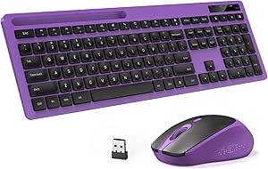 Amazon.com: Wireless Keyboard and Mouse Combo - Keyboard with Phone ...