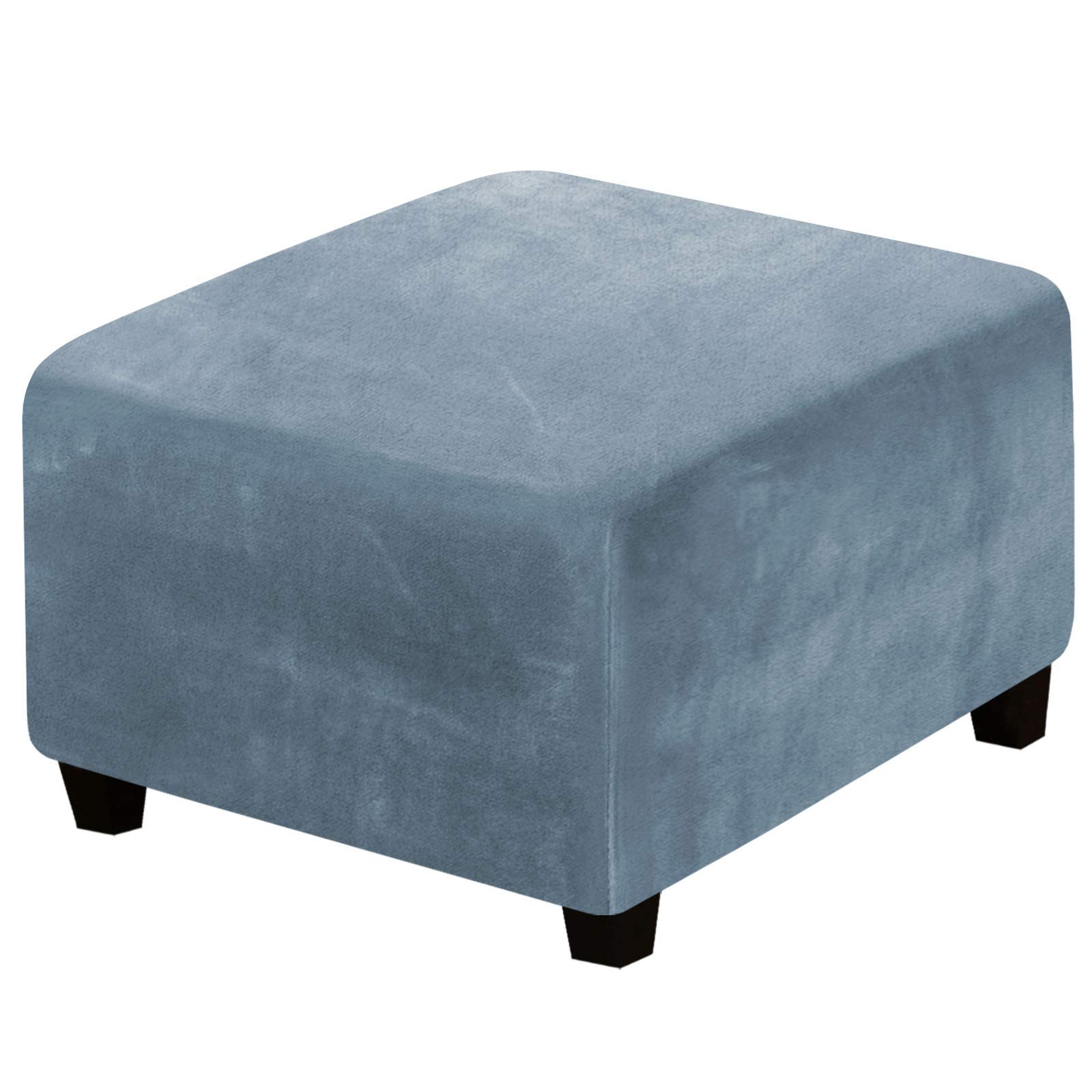 H.VERSAILTEX Square Ottoman Covers Ottoman Slipcover Square Footstool ...