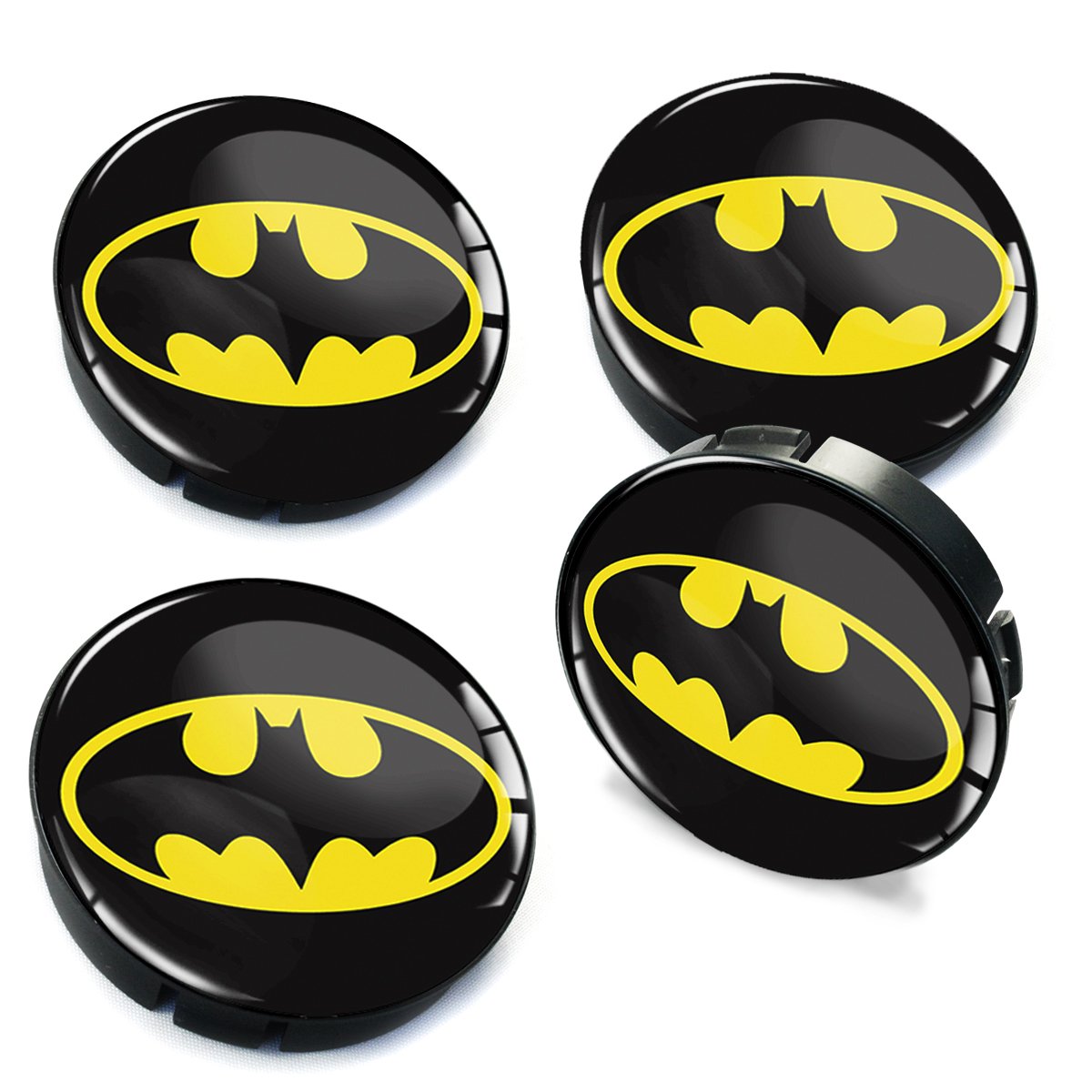 Coprimozzi Skinotm 4 x 60 mm Auto Ruota Centro Caps Rim Hub Batman con ...