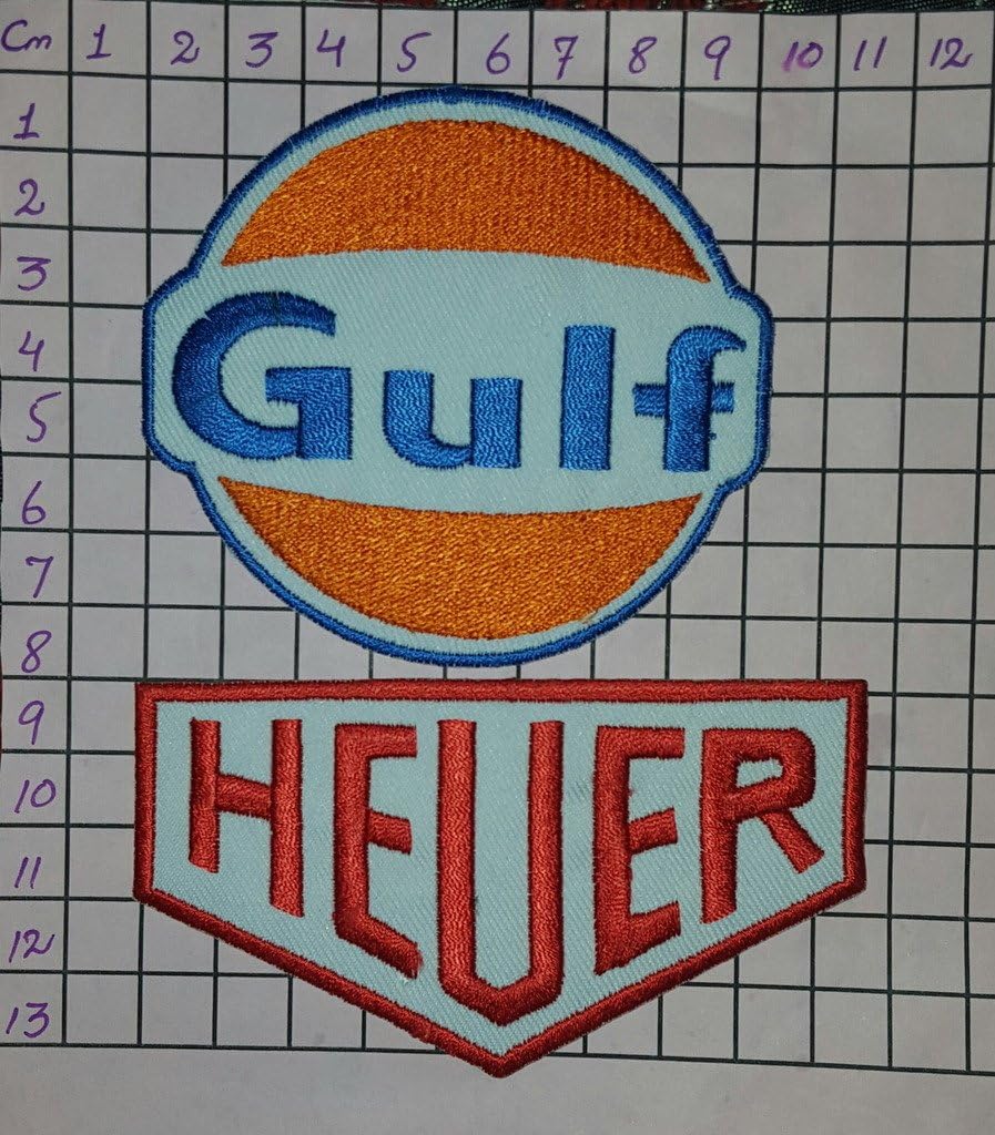 Gulf Oil Racing Biker Car Motorcycles Logo Jacket T-shirt Patch Sew ...