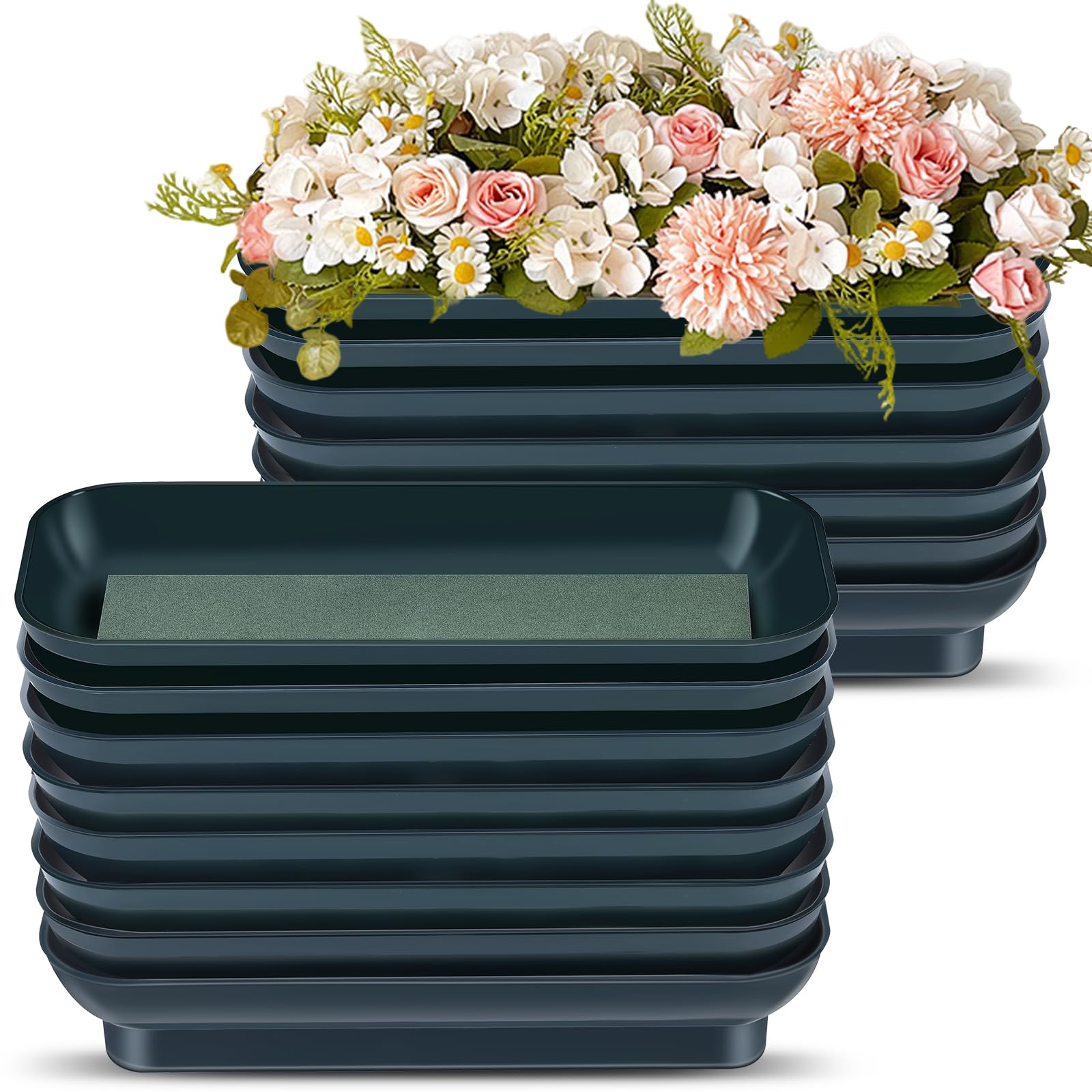Dualshine 15 Pack Oasis Floral Foam Blocks Bowl Foam for Flower ...