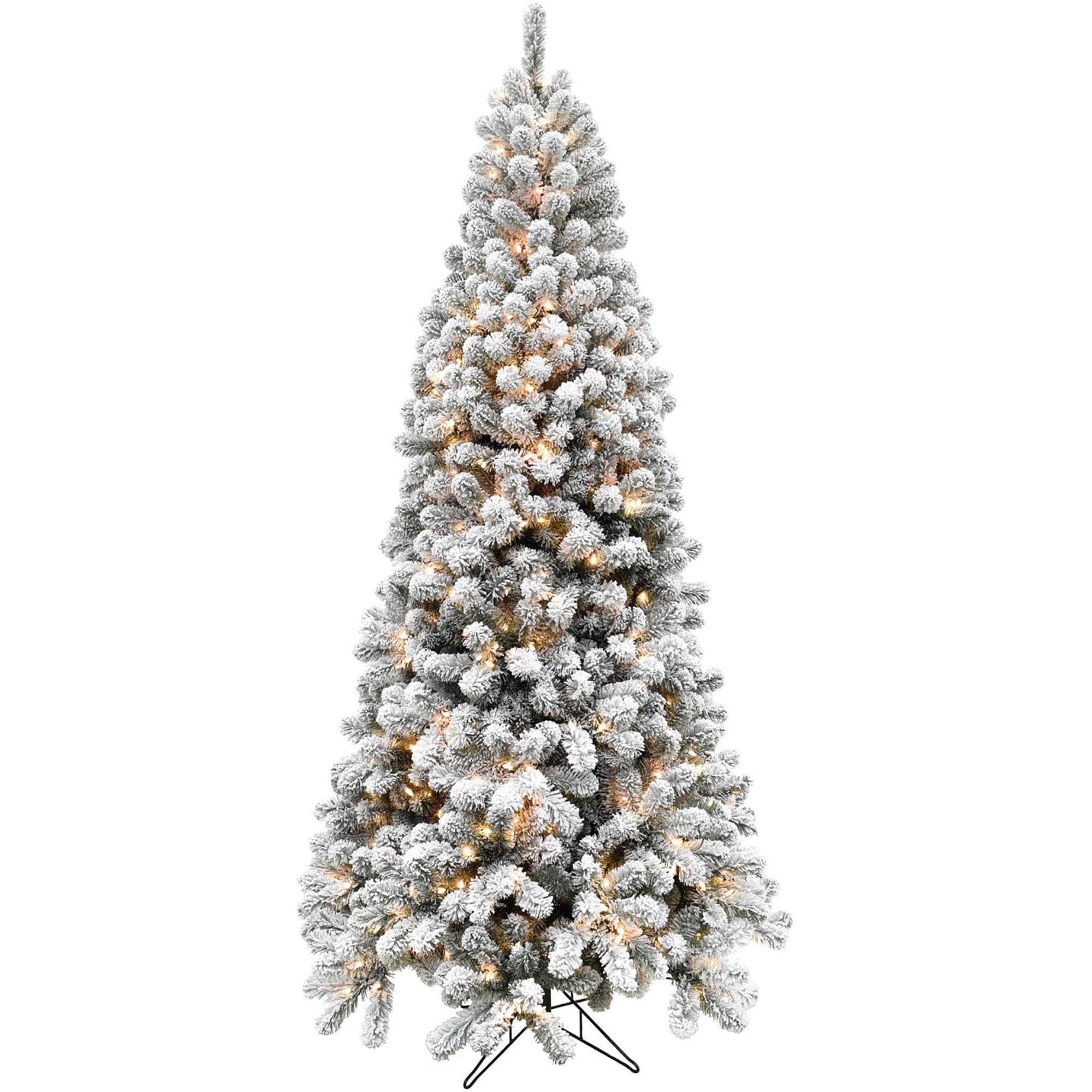 Fraser Hill Farm 12-Ft. Alaskan Pine Flocked Artificial Christmas Tree ...