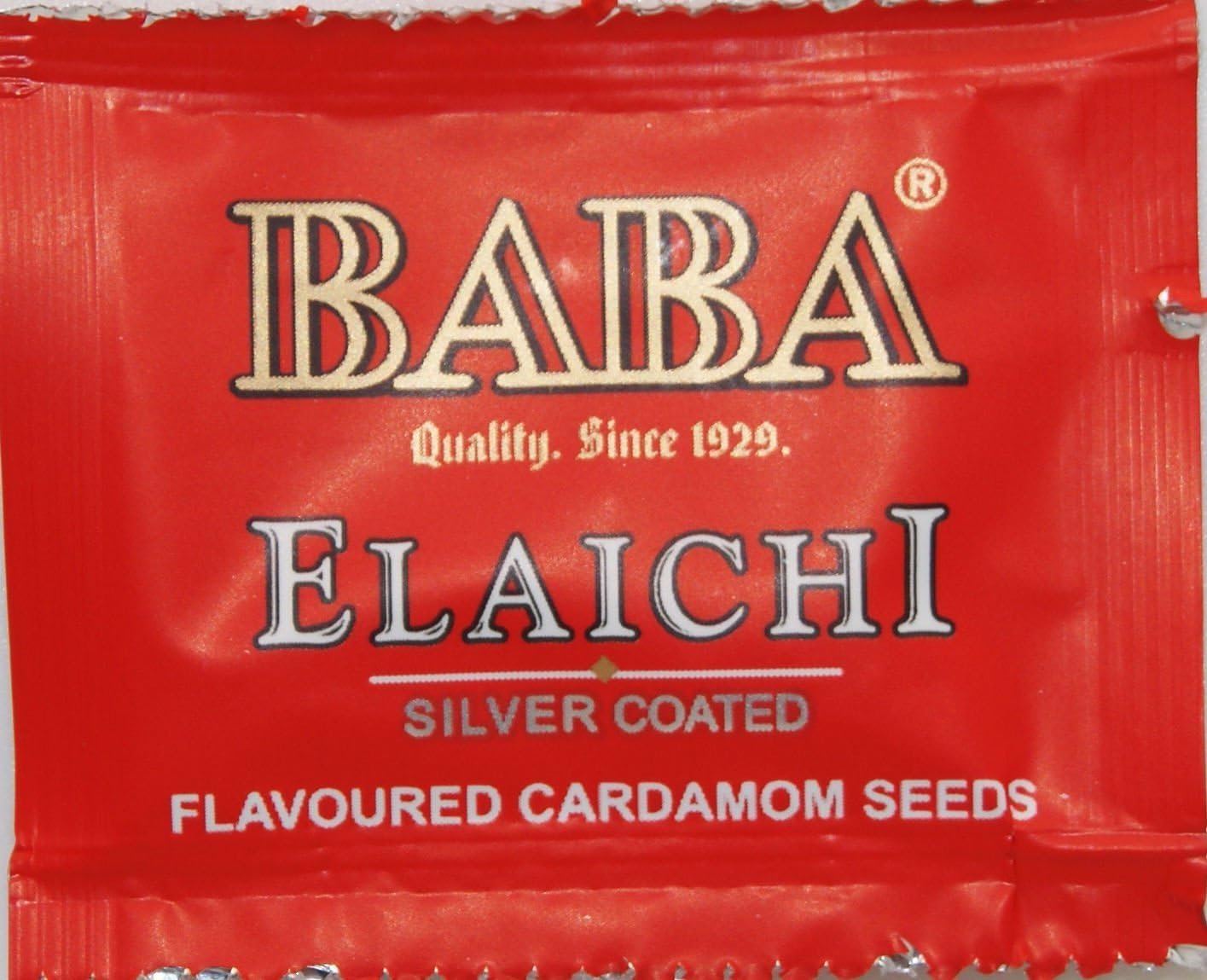 Baba Saffron Blended Elaichi Silver Coated Flavoured Cardamom Seeds ...