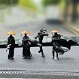 Amazon.com: Mini Resin Chinese Swordsman Figurines, Car Rearview Mirror ...