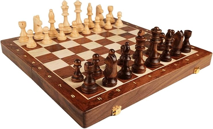 Yxxc Schachbrett-Set Schachspiel-Massivholz-Schachbrett Massivholz ...