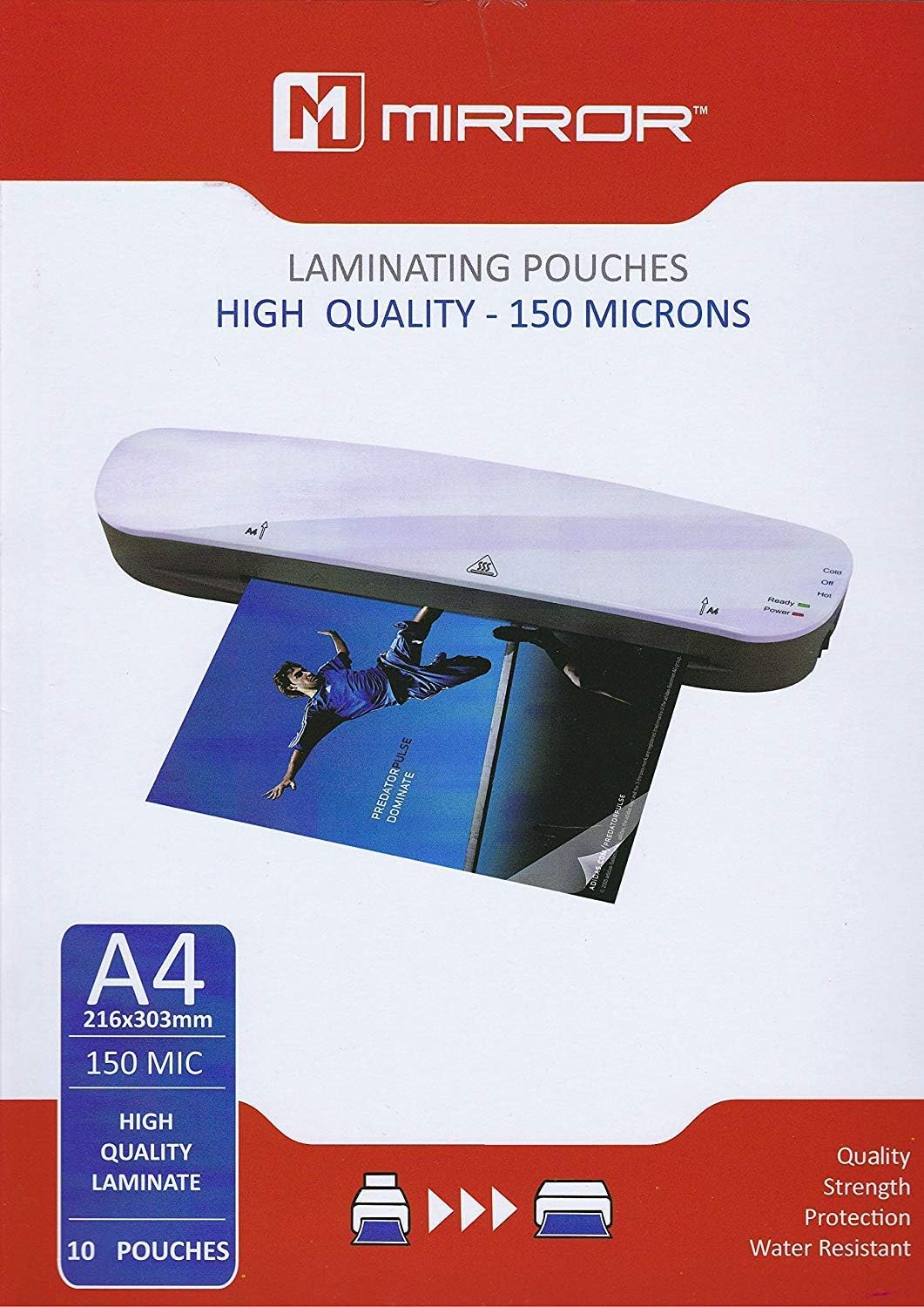 50 Pouches Mirror A4 150 Microns High Quality Laminating Pouches – BigaMart