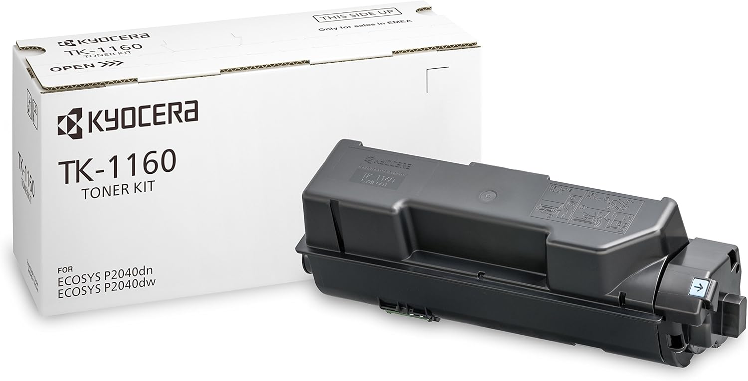 Kyocera TK-1160 Toner Black, 7, 200 Pages, Original Premium Printer ...