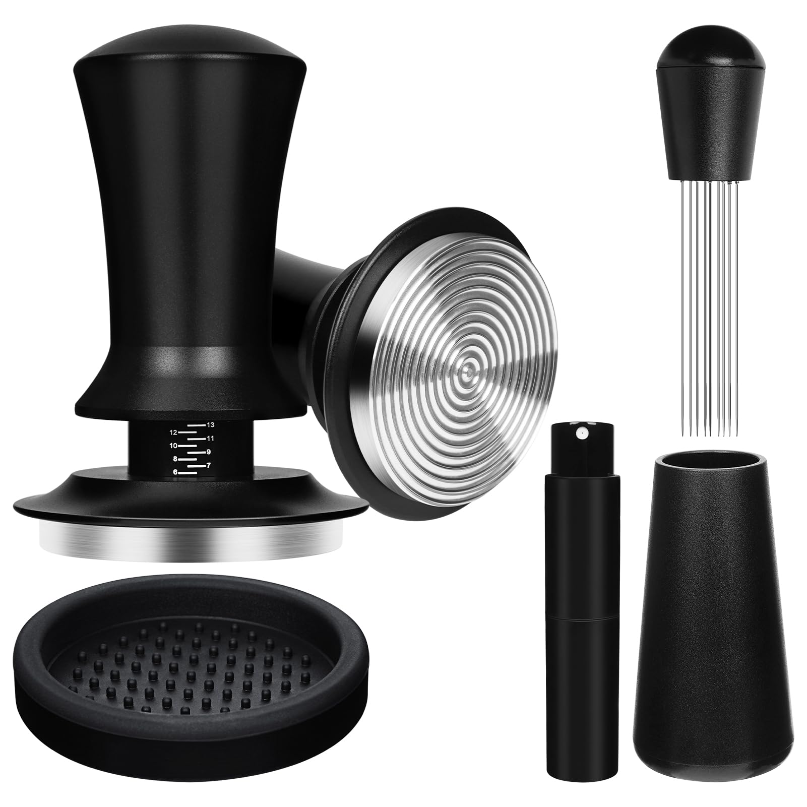 Y-Step 51mm Espresso Tamper Set with 30lb Calibrated Spring Loaded ...