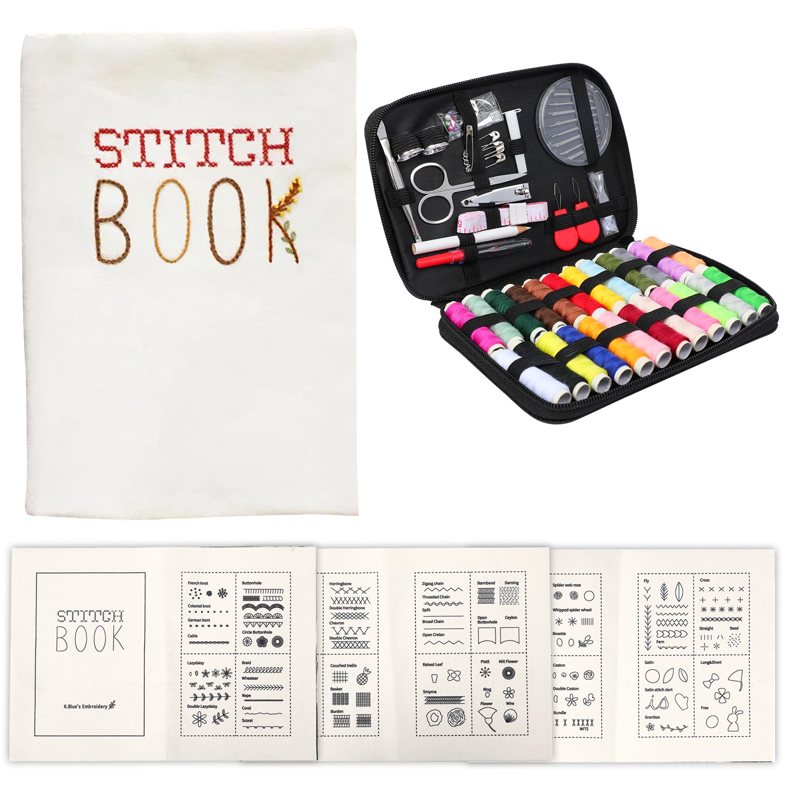 DIY Stitch Book, Embroidery Stitch Book, for Beginners and Embroidery ...
