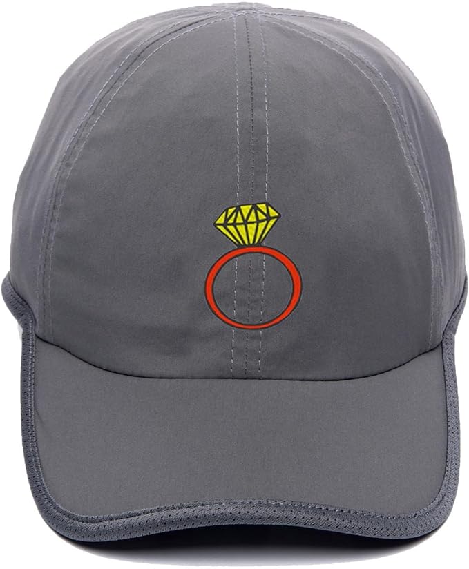 Unisex Baseball Caps Embroidered Diamond Ring Ball Gift Snapbacks (Dark ...